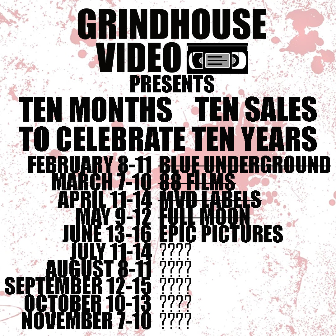 GRINDHOUSE VIDEO - HORROR/CULT/EXPLOITATION/AND MORE!